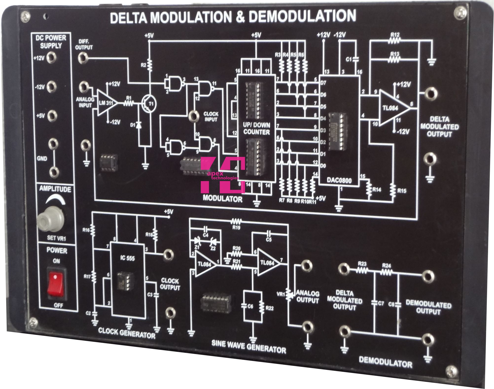 Delta Modulation & Demodulation Trainer Kit